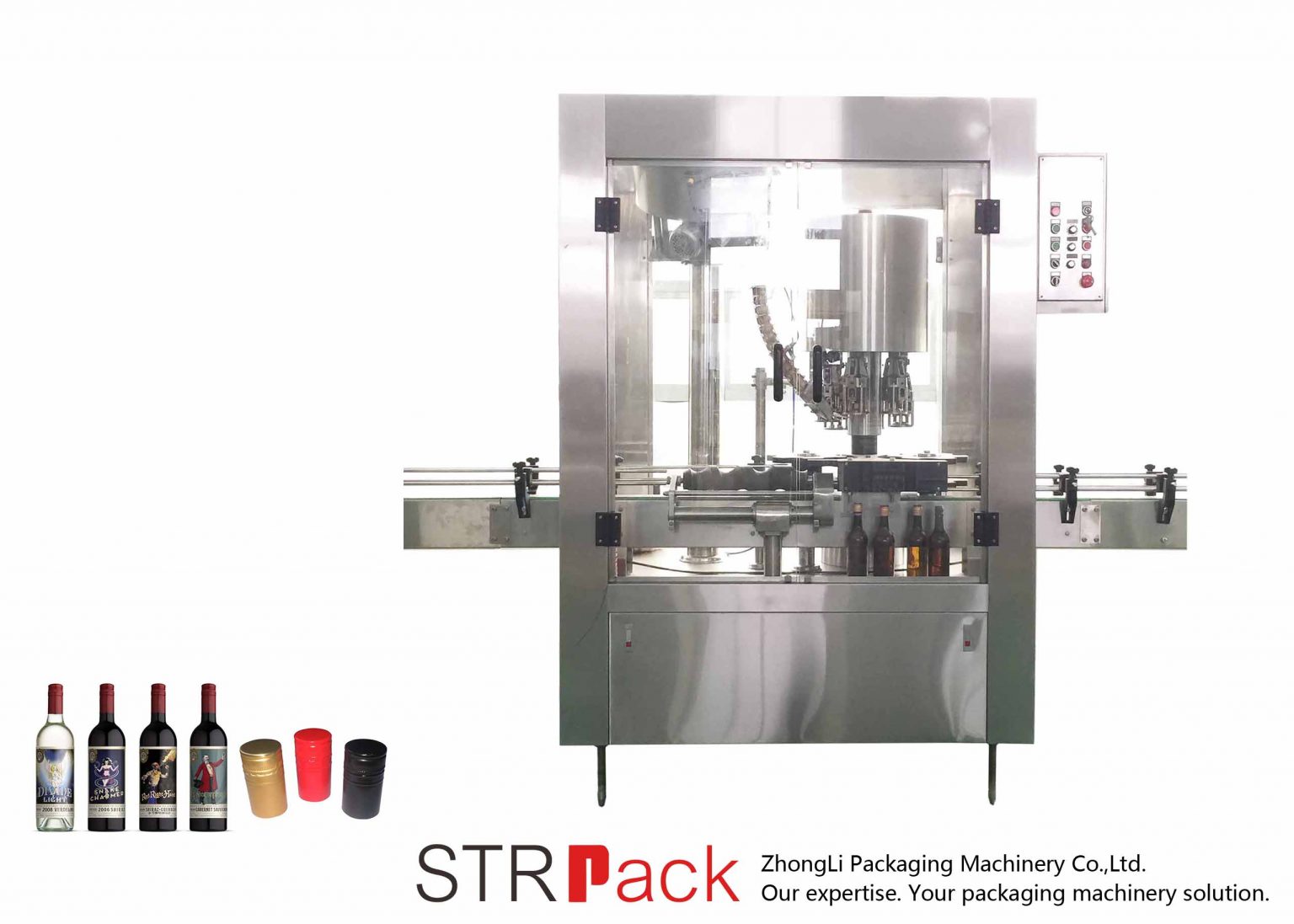 Machine de sertissage automatique à 4 têtes en aluminium - Strpack